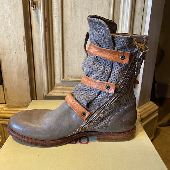 AS98 | Shoes | As98 Italian Leather Boots Topanga Khakinatural | Poshmark